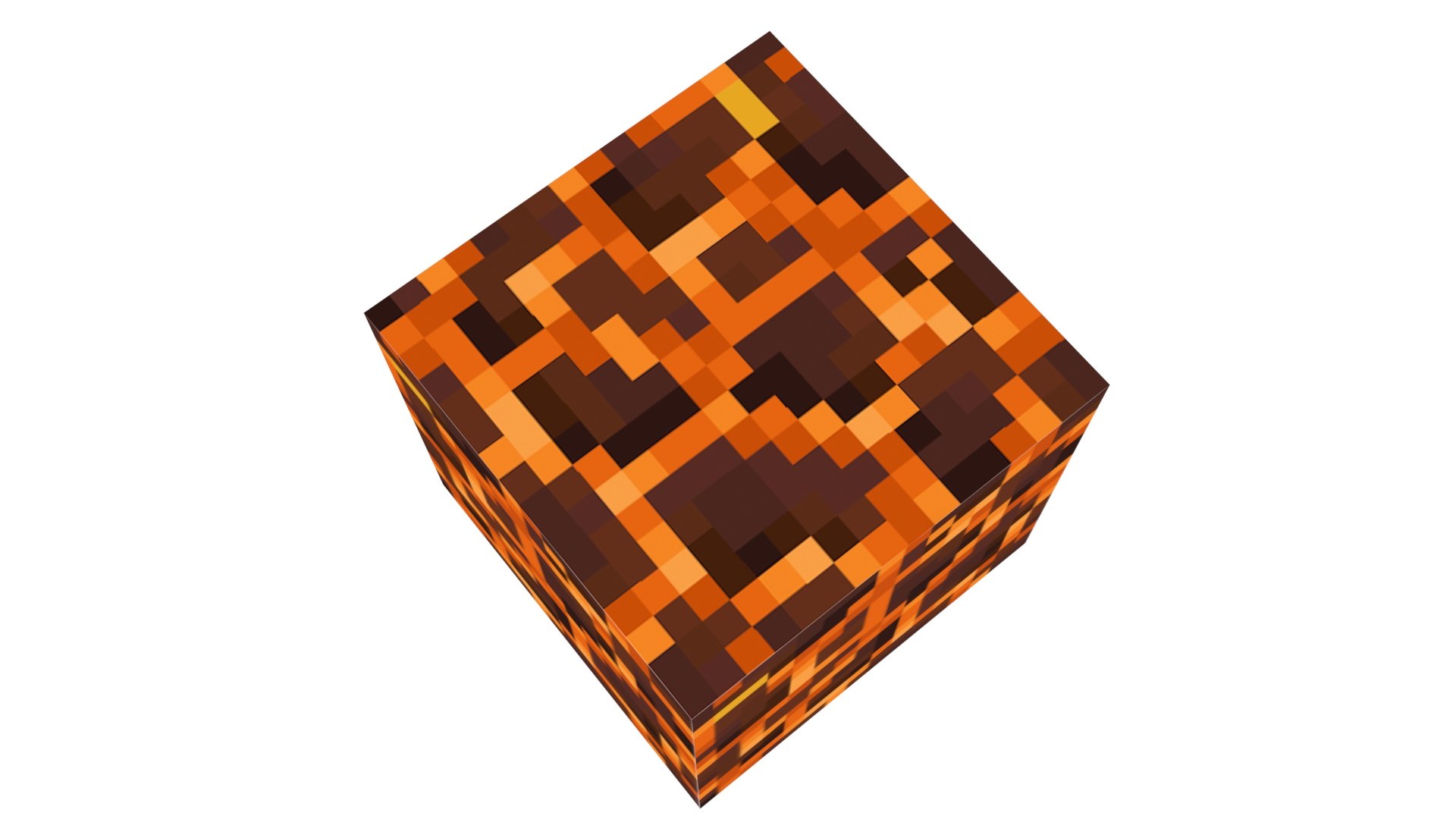 3D Model Minecraft Lava Rock - TurboSquid 2377330