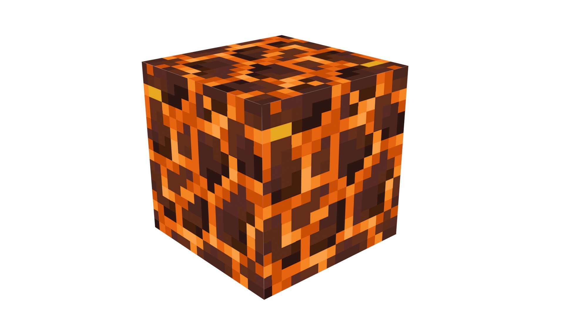 3D Model Minecraft Lava Rock - TurboSquid 2377330
