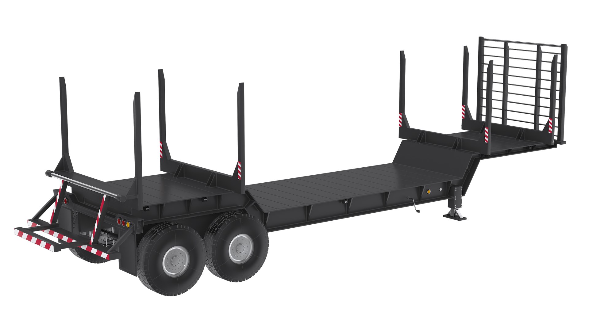 Empty Logging Trailer 3D Model - TurboSquid 2297994