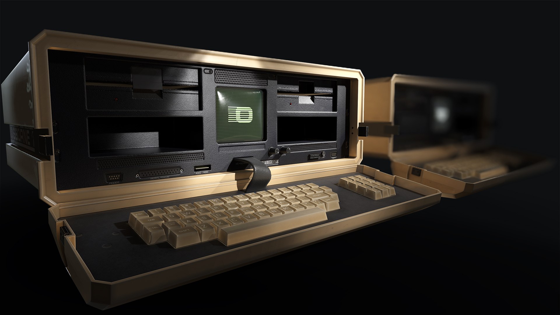 Retro Laptop Osborne 1 3D Model - TurboSquid 1407379