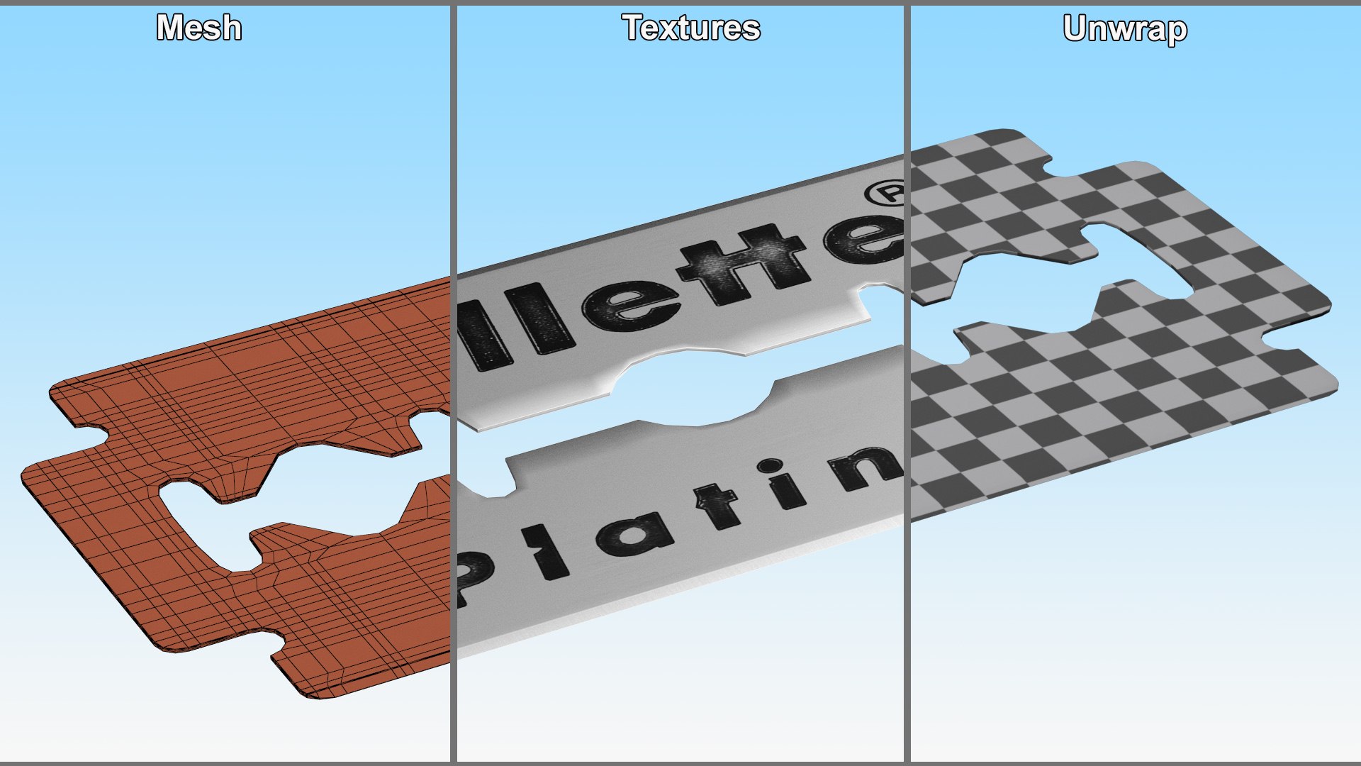 Razor Blades Collection 2 3D Model - TurboSquid 2065566