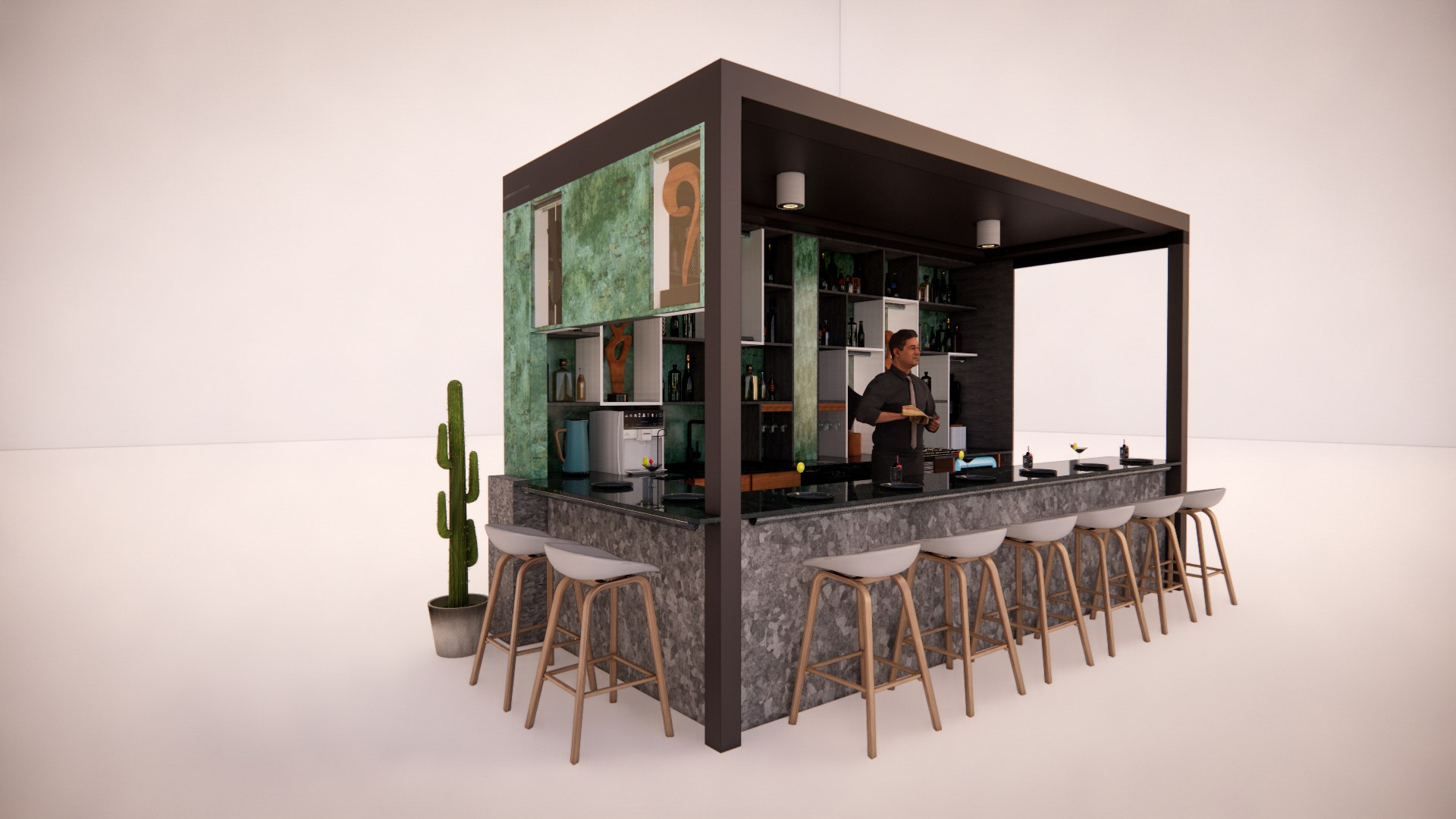 MODERN BAR 3D Model - TurboSquid 2045603