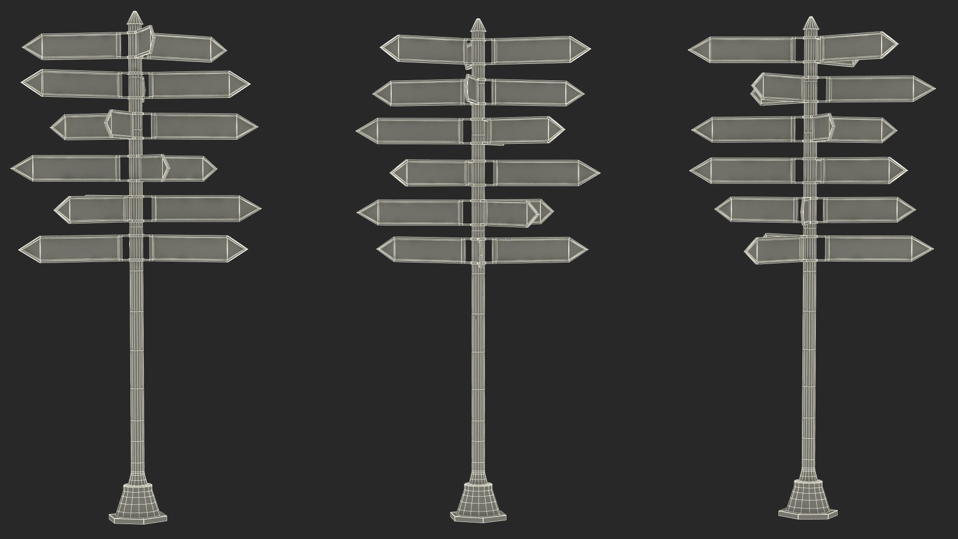 Travel Signpost with Various Countries model - TurboSquid 2059267