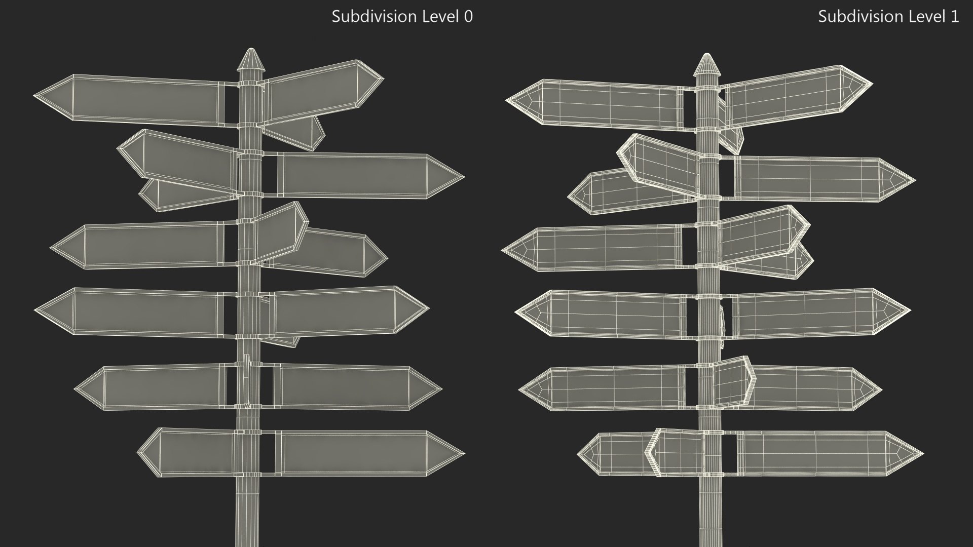 Travel Signpost With Various Countries Model - TurboSquid 2059267