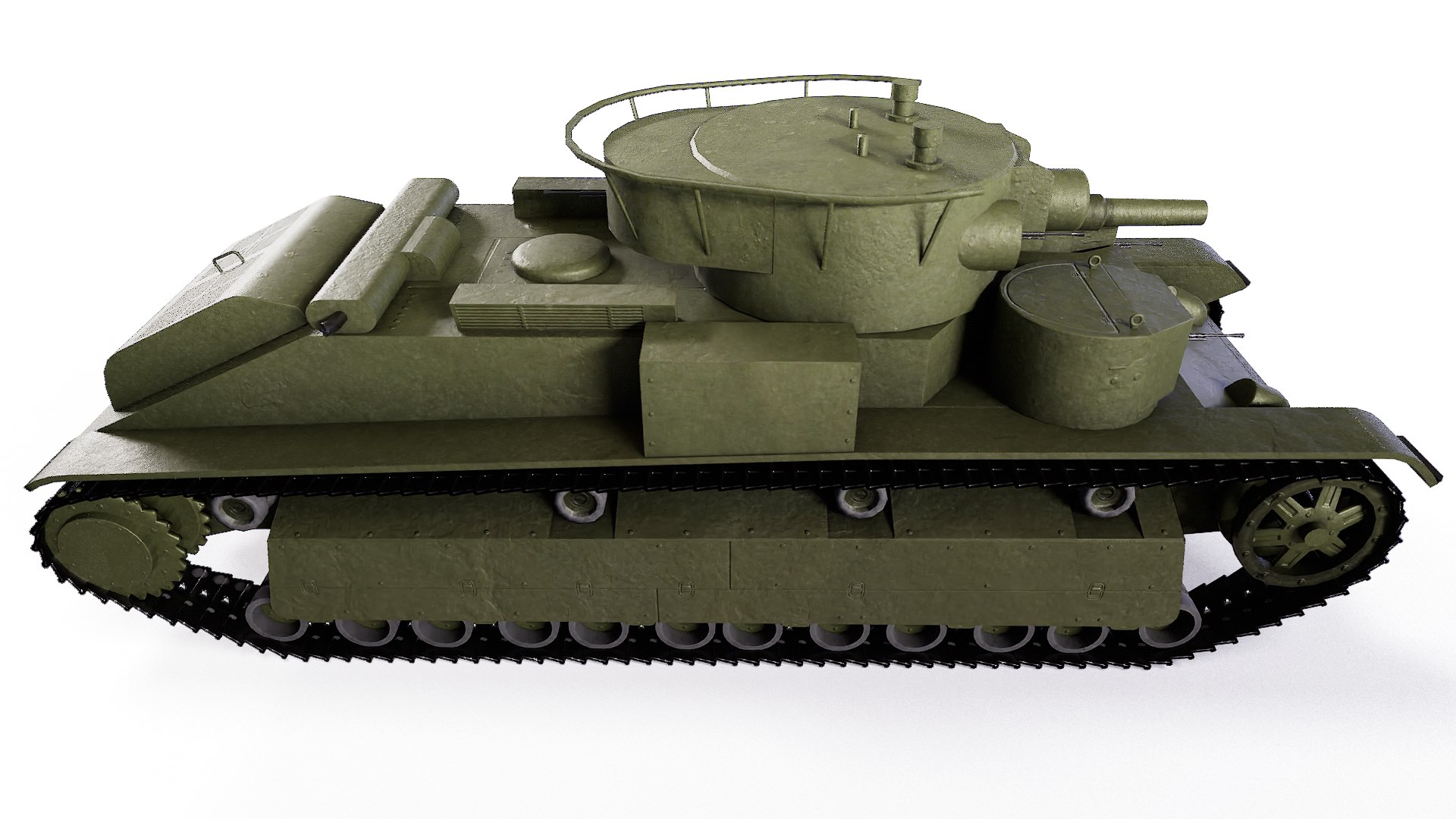 Medium tank T-28 model 1933 3D model - TurboSquid 2015478