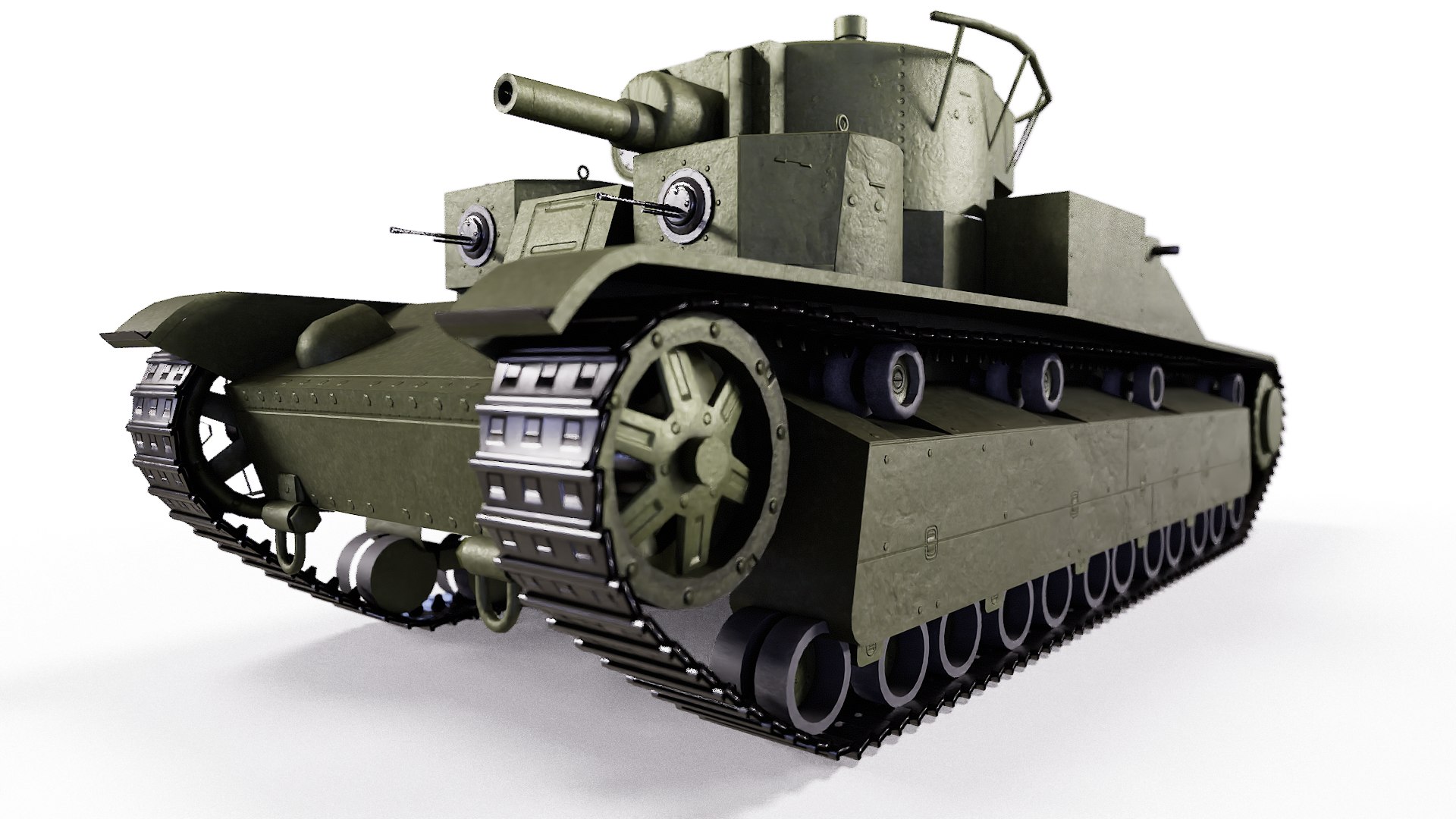 Medium tank T-28 model 1933 3D model - TurboSquid 2015478