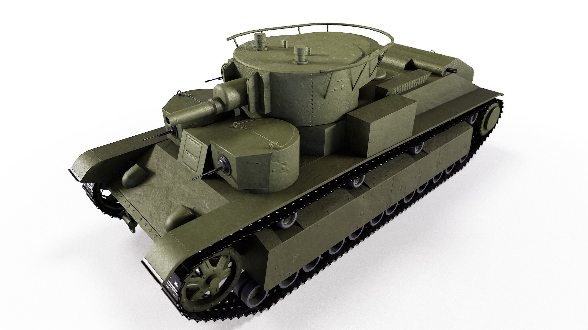 Medium tank T-28 model 1933 3D model - TurboSquid 2015478