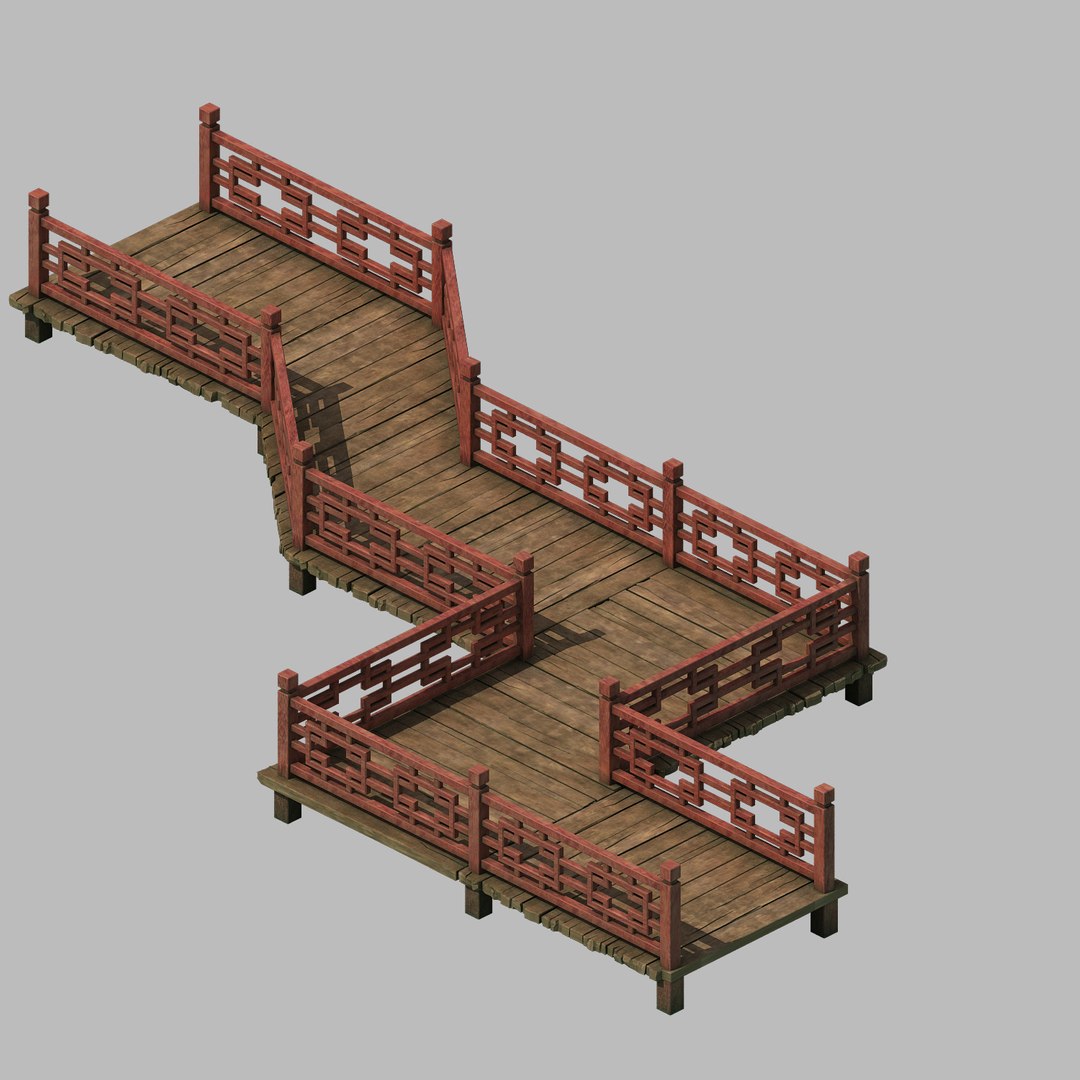3D Building - Wooden Bridge Model - TurboSquid 1452807