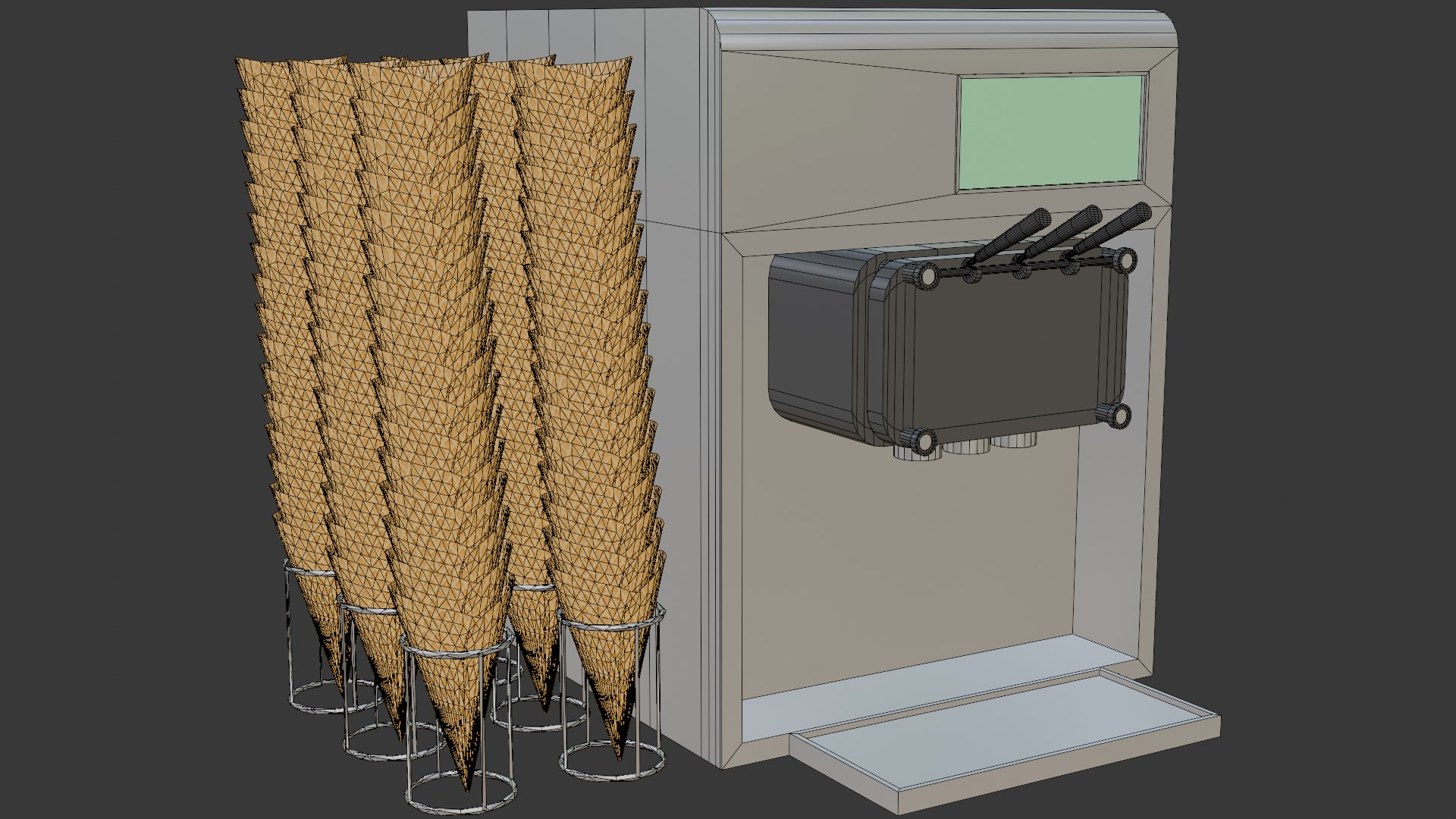 3D Realistic Ice Cream Machine 3D Asset - TurboSquid 2392199