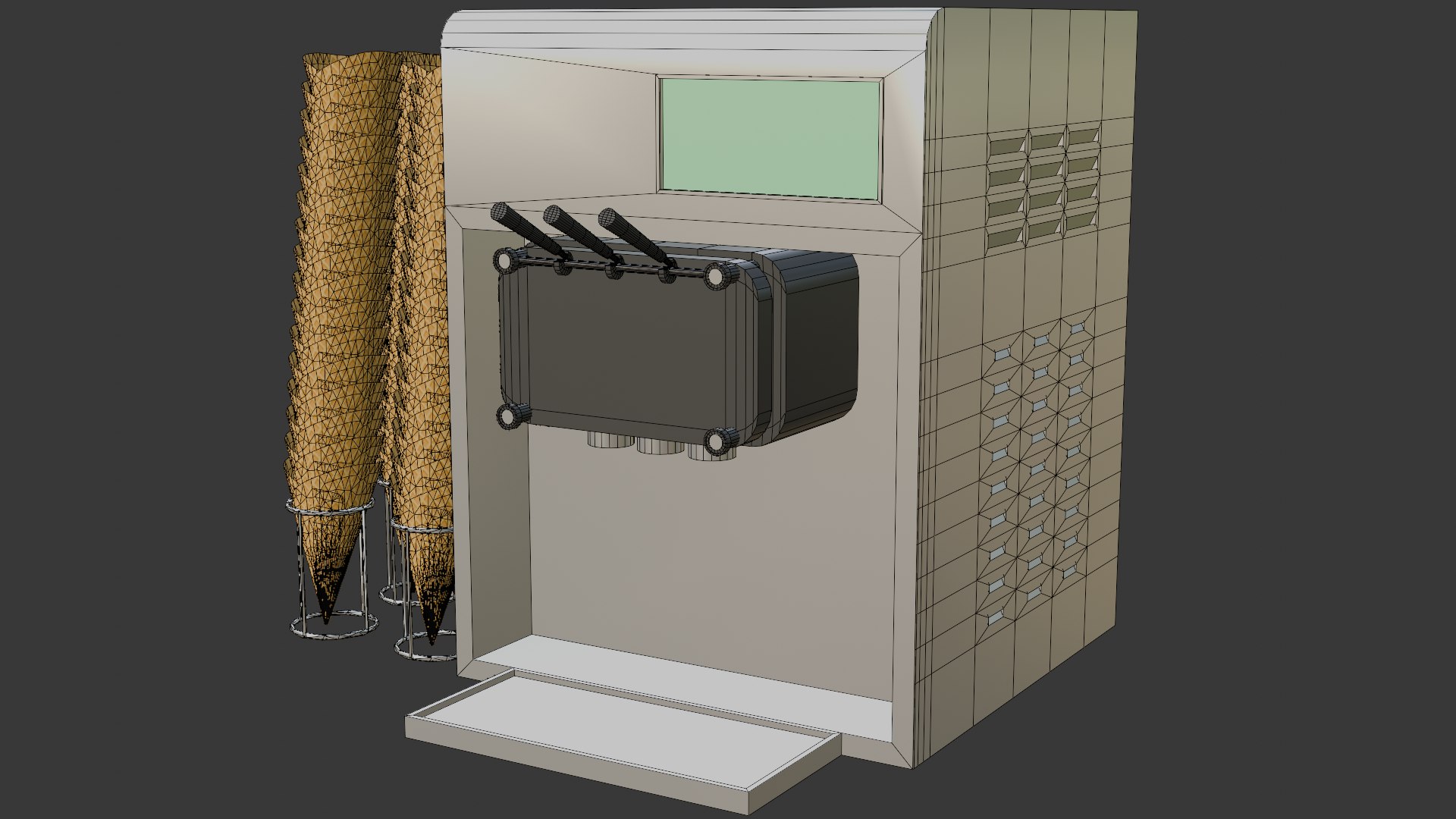 3D Realistic Ice Cream Machine 3D Asset - TurboSquid 2392199