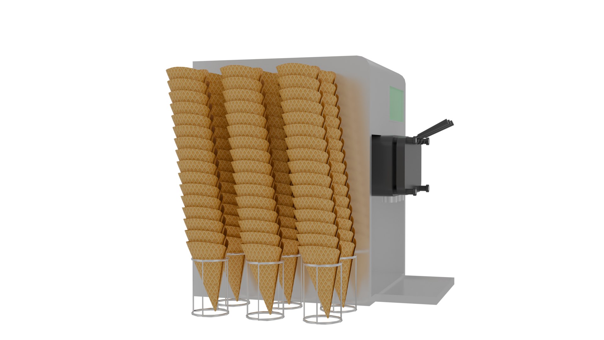 3D Realistic Ice Cream Machine 3D Asset - TurboSquid 2392199