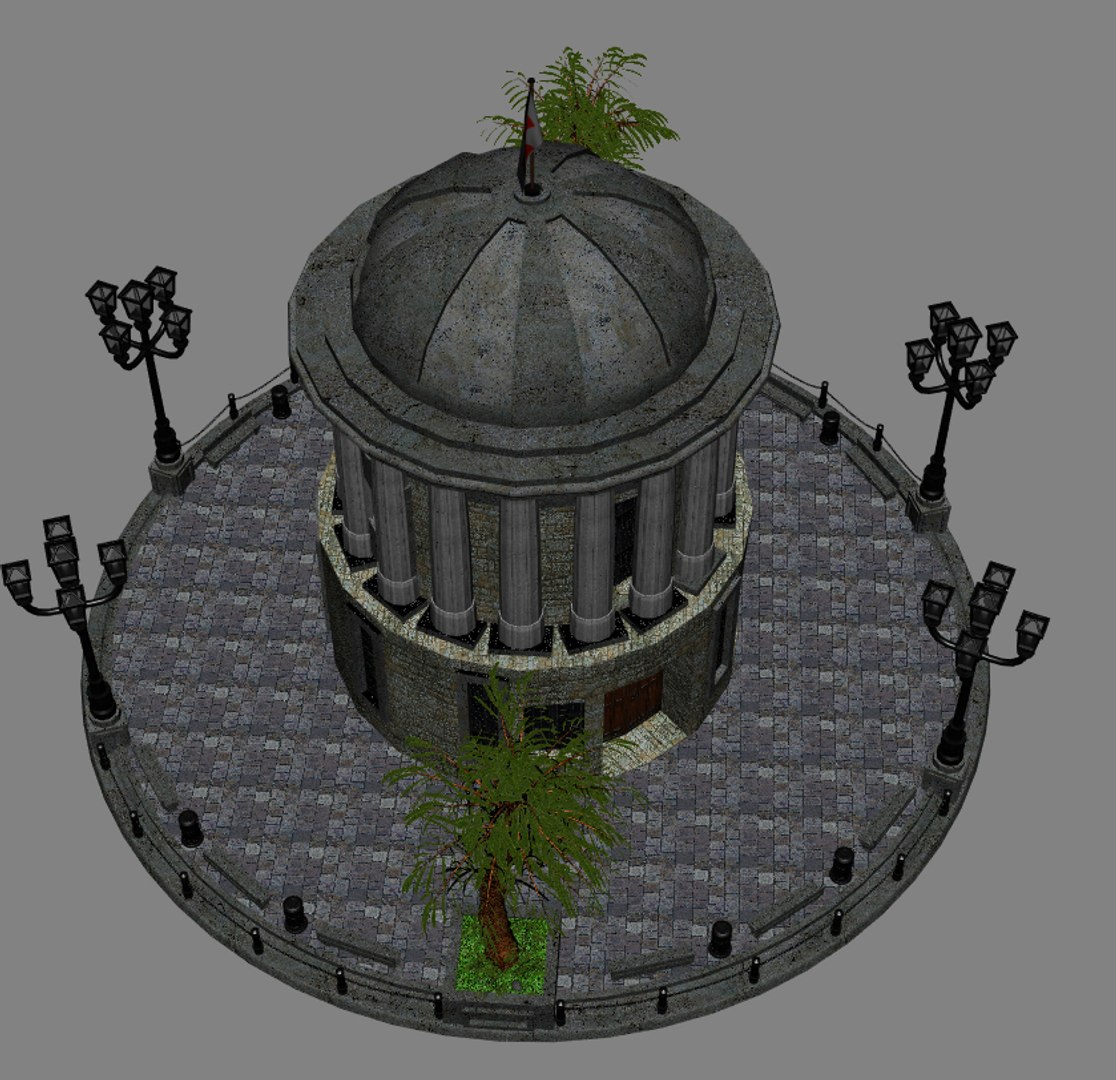Dome Square 3D Model - TurboSquid 1166939