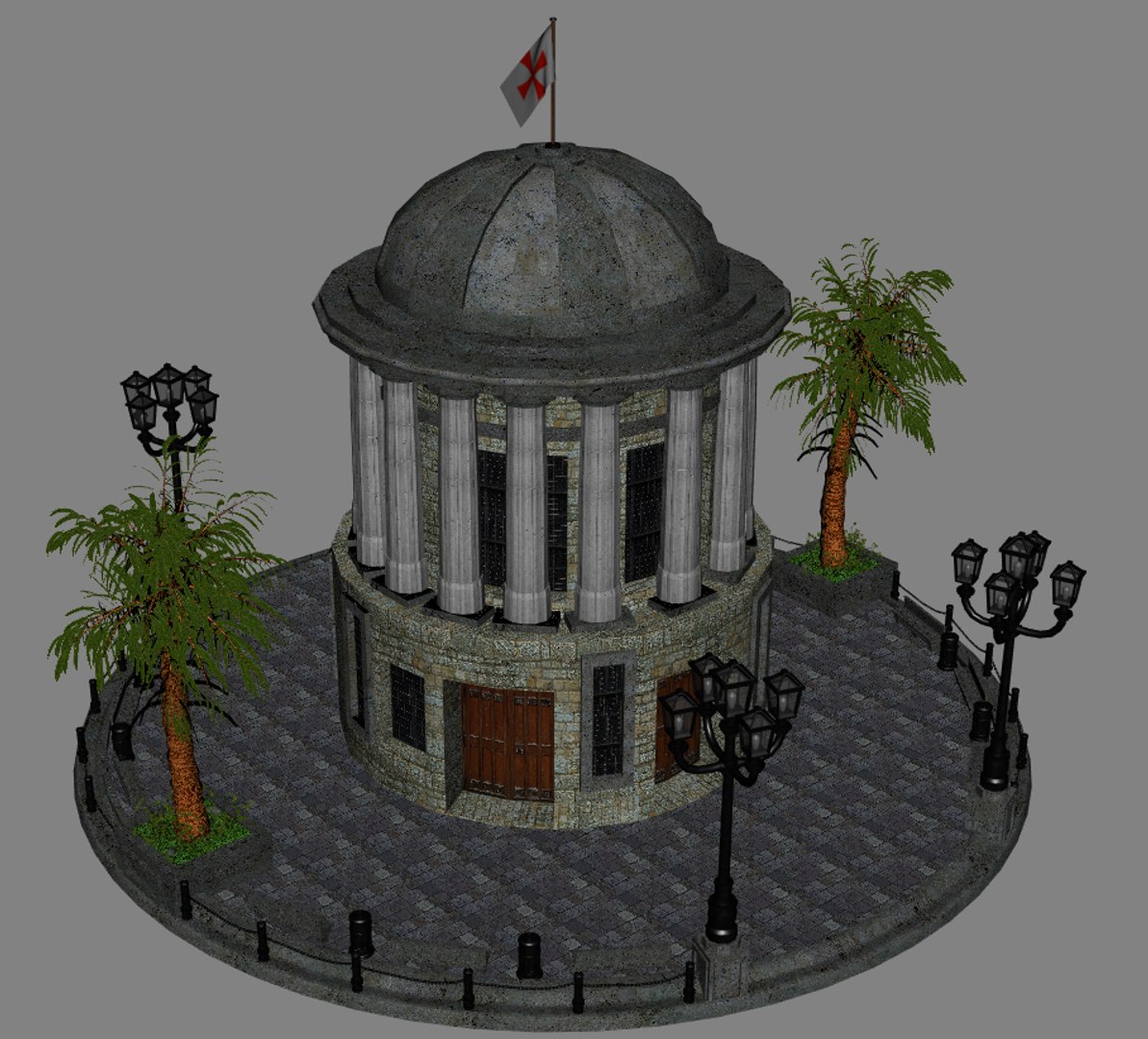 Dome Square 3D Model - TurboSquid 1166939