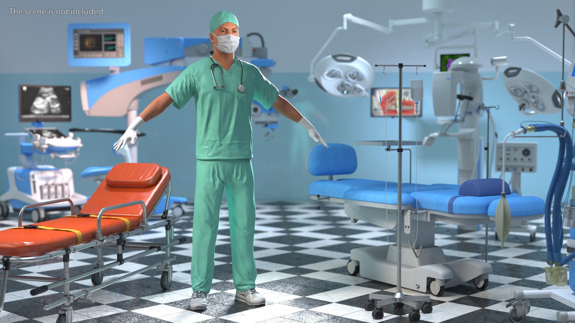 3D Male Surgeon Doctor Model - TurboSquid 2136249