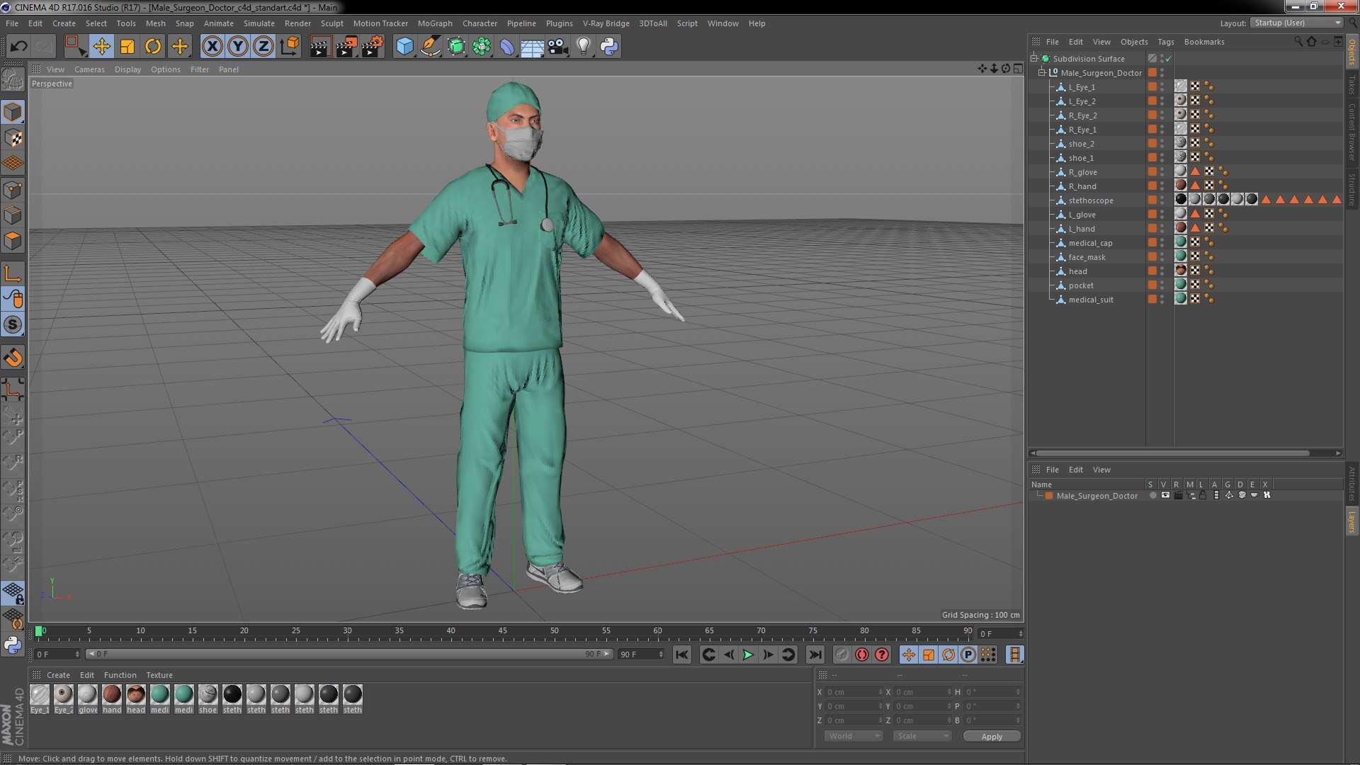 3D Male Surgeon Doctor Model - TurboSquid 2136249
