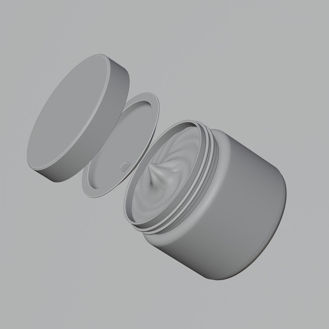 3D Cream Jar 20 - TurboSquid 1962776