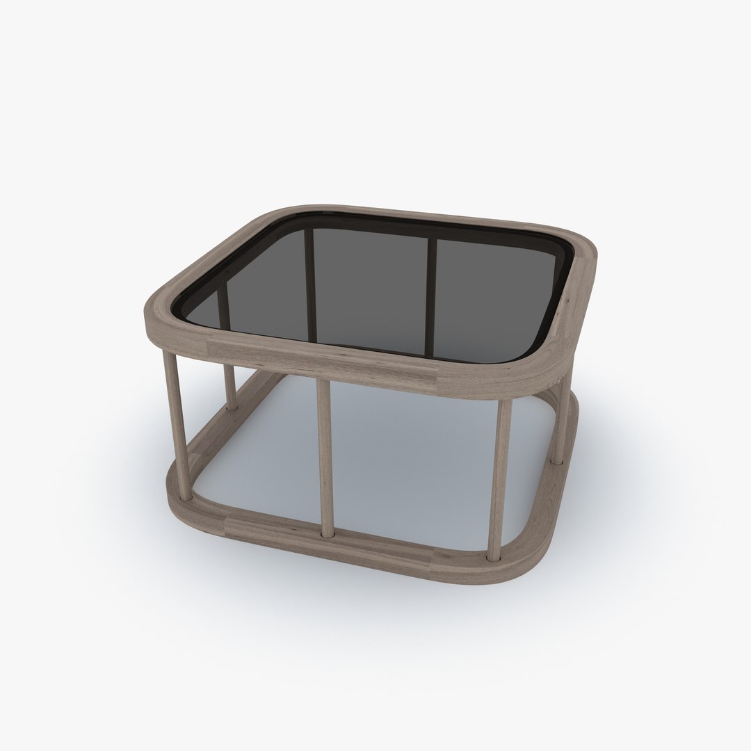Wooden Table With Glass Top Model - TurboSquid 1893523