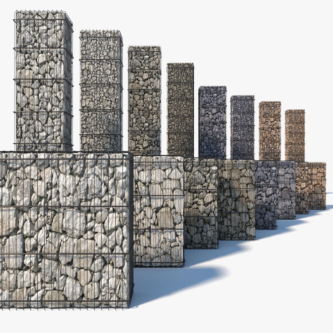 3D Gabion Elements Architecture - TurboSquid 1380062