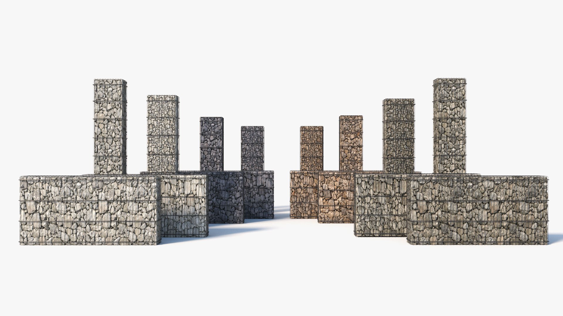 3D Gabion Elements Architecture - TurboSquid 1380062