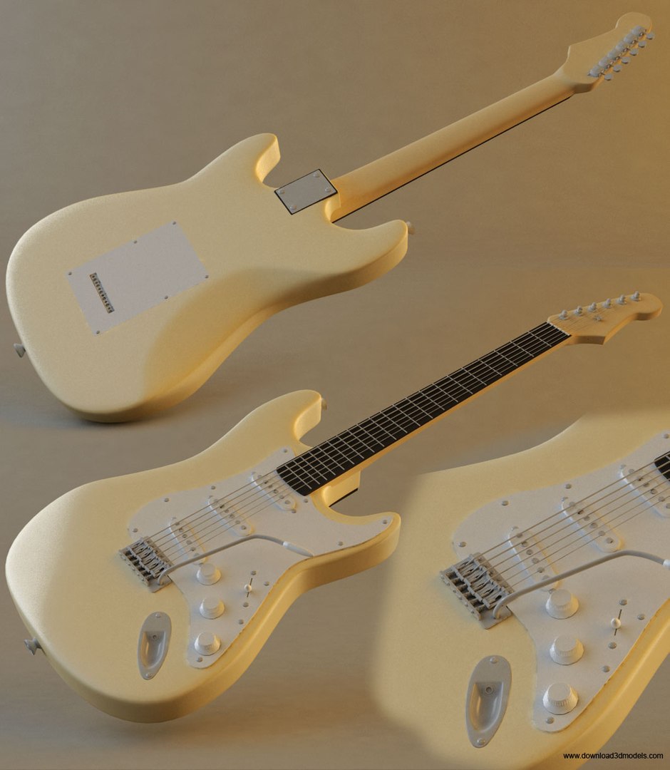 3d electric guitar model