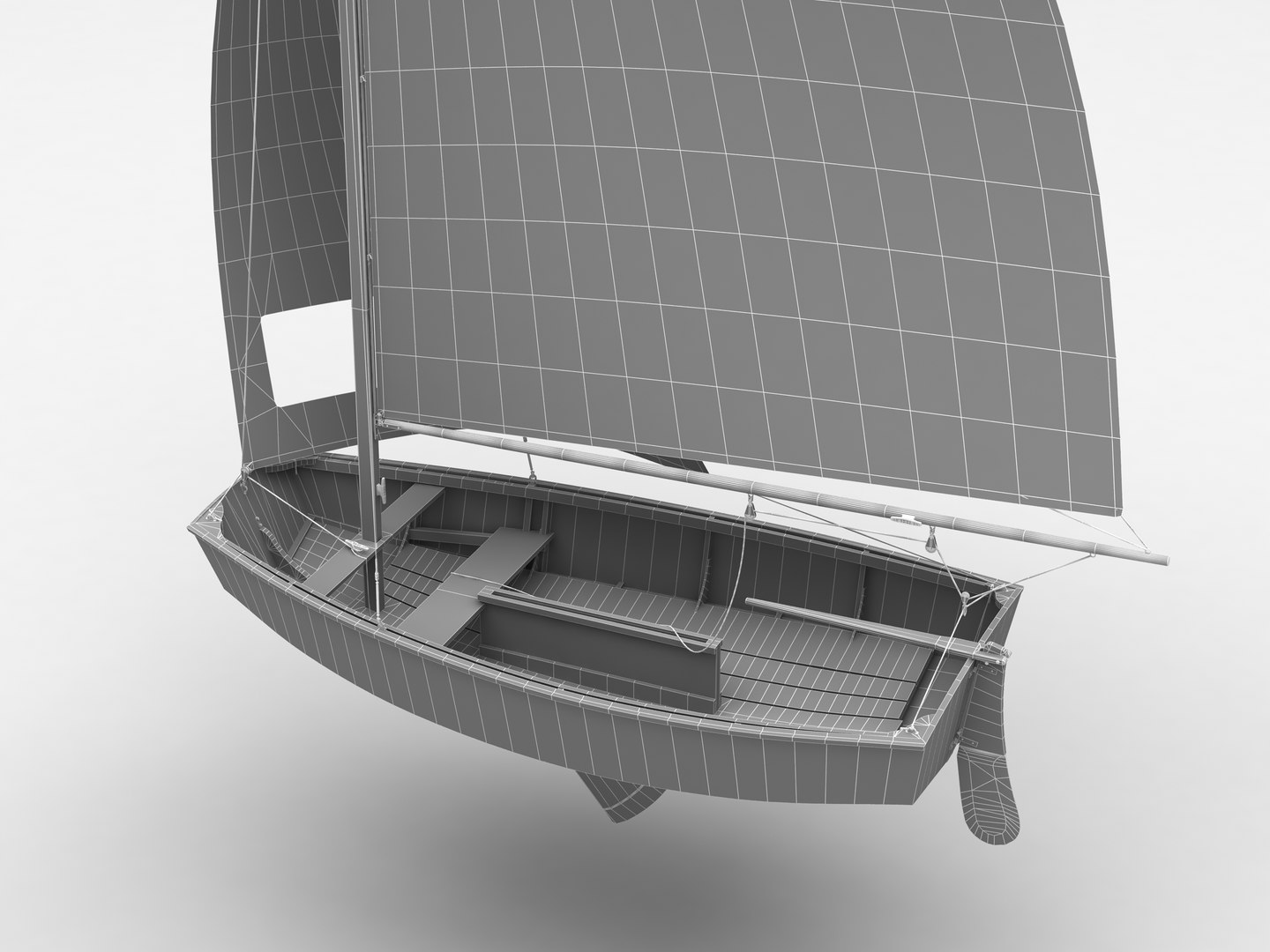 3D Pram Sailboat - TurboSquid 2089226