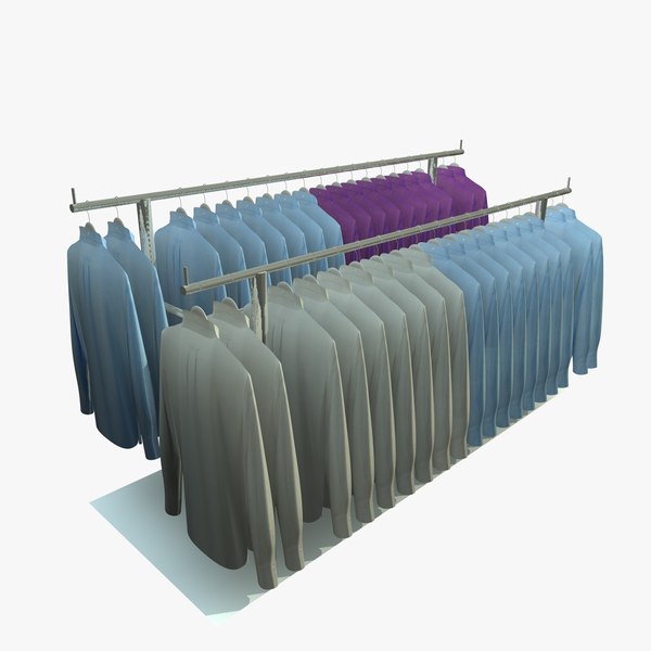 3d custom mens shirt rack model