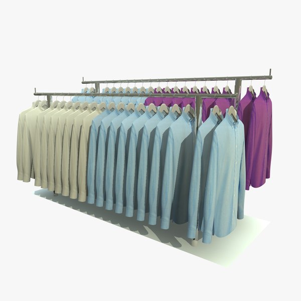 3d custom mens shirt rack model