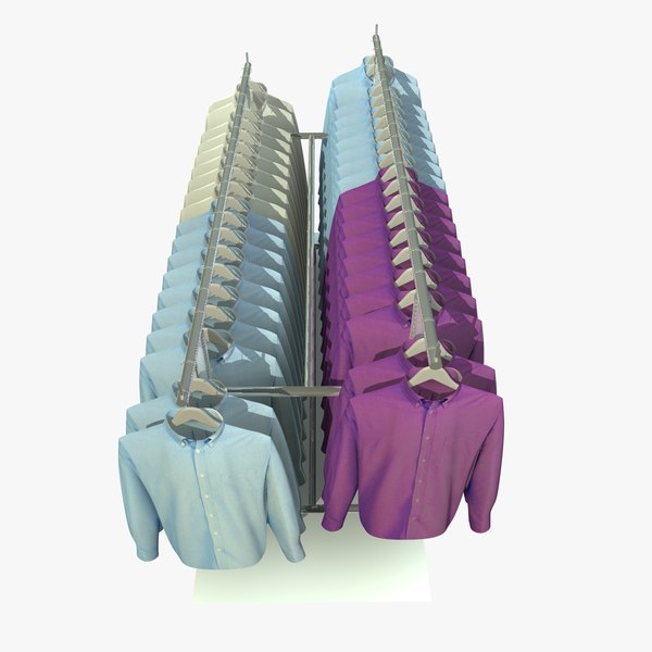 3d custom mens shirt rack model