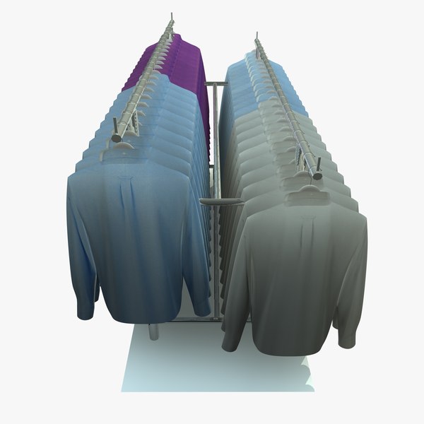 3d custom mens shirt rack model