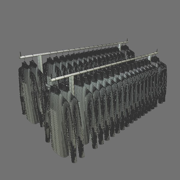 3d custom mens shirt rack model