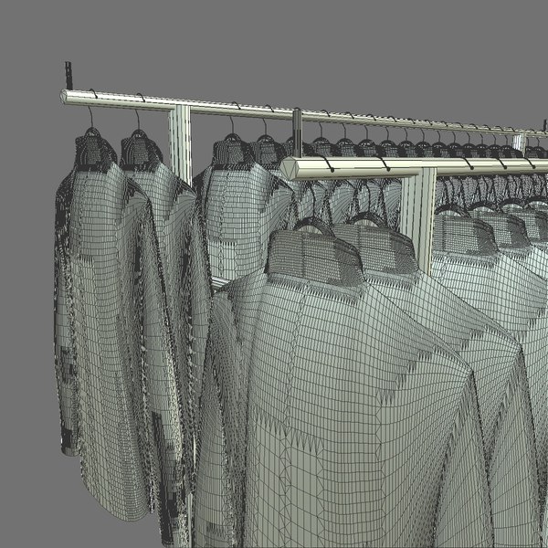 3d custom mens shirt rack model