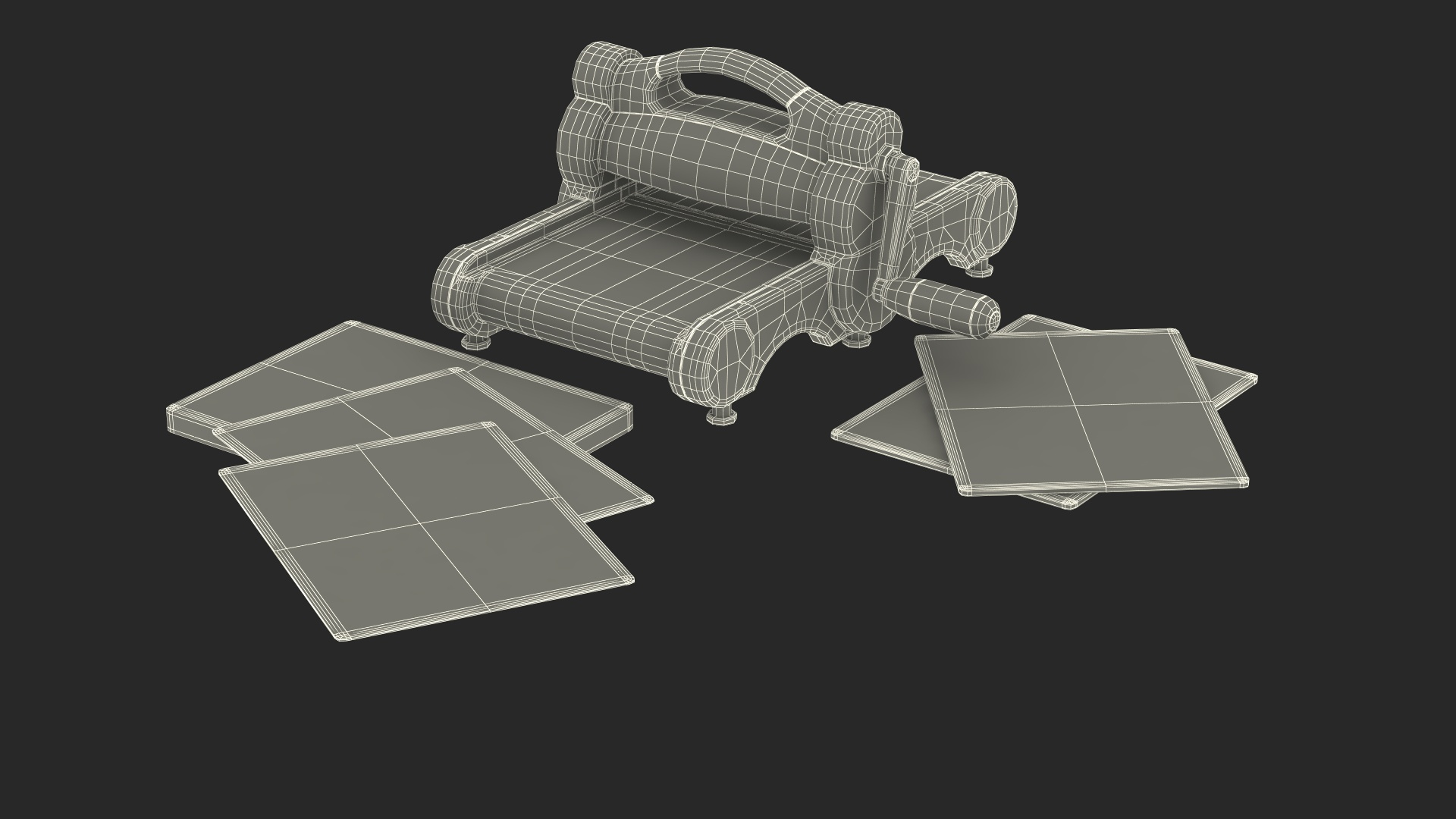 3D Cutting Machine With Materials Black - TurboSquid 2060339