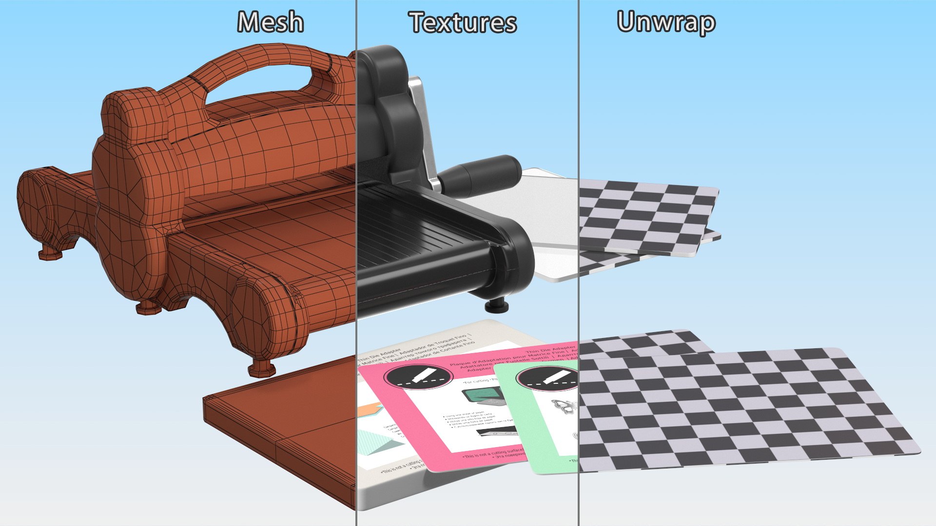 3D Cutting Machine With Materials Black - TurboSquid 2060339