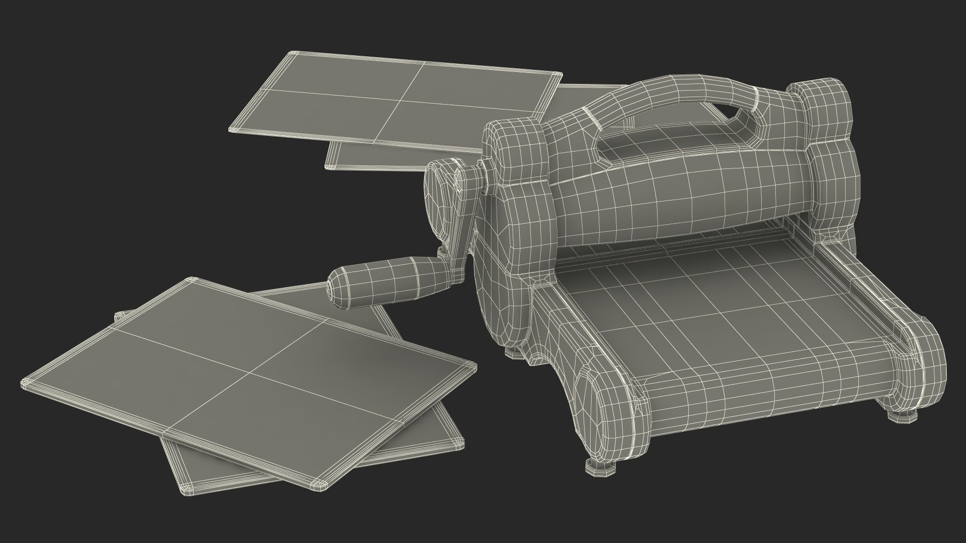 3D Cutting Machine With Materials Black - TurboSquid 2060339