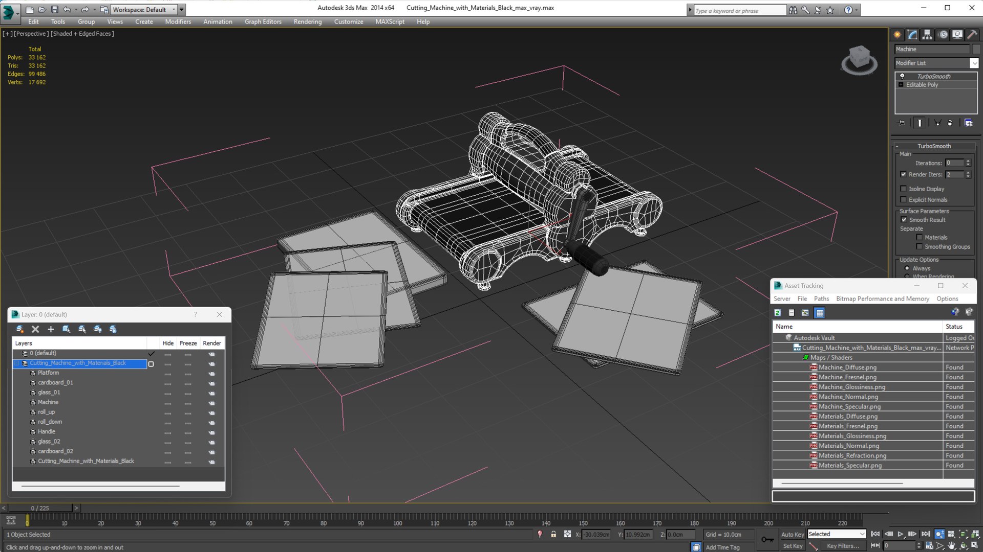 3D Cutting Machine With Materials Black - TurboSquid 2060339