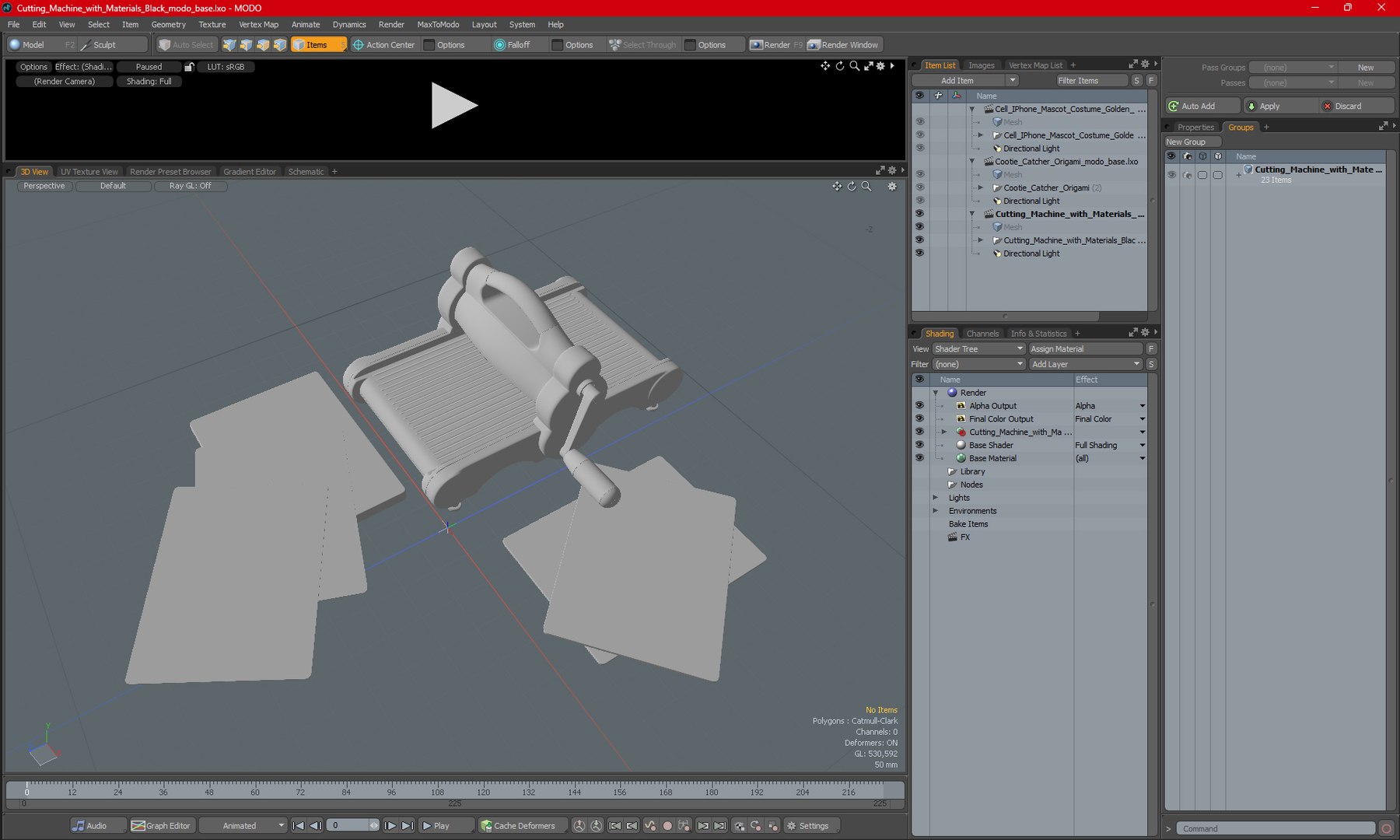 3D Cutting Machine With Materials Black - TurboSquid 2060339