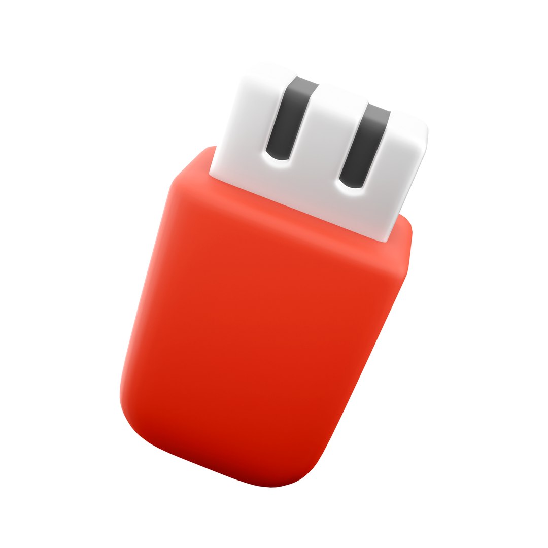 3D USB Flash Drive Cartoon Icon - TurboSquid 2074199