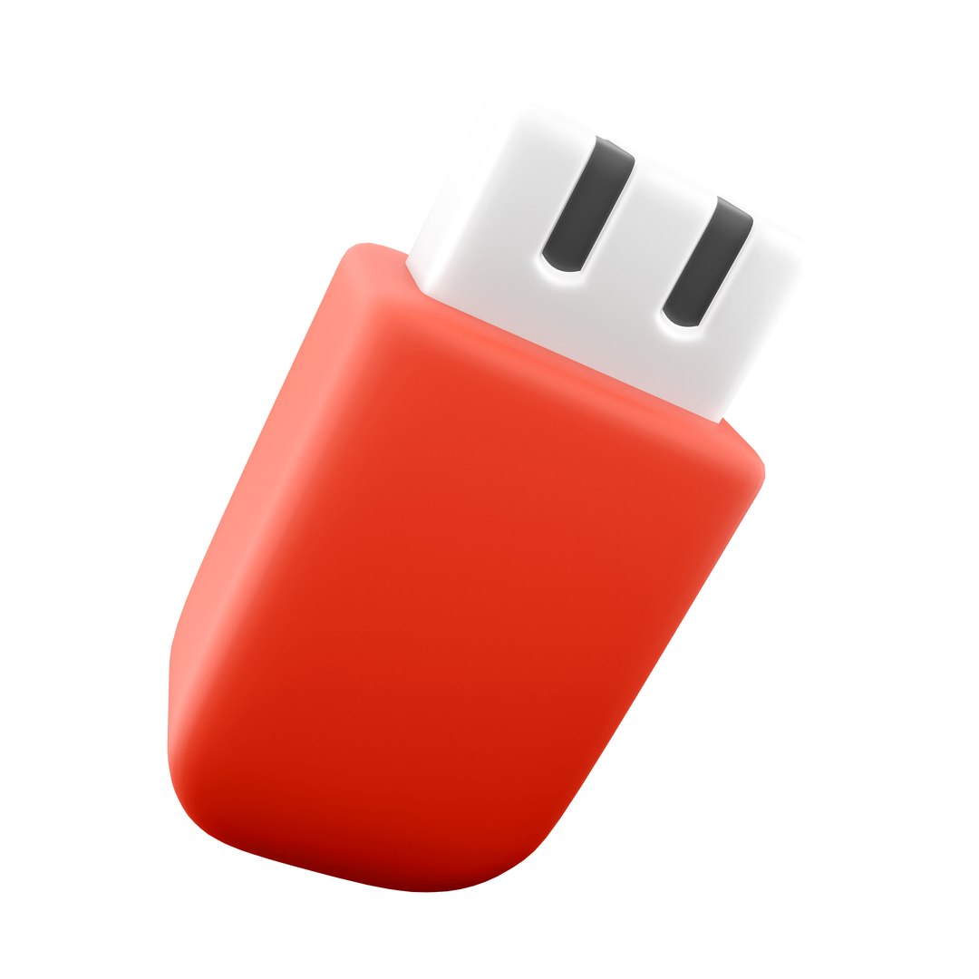 3D USB Flash Drive Cartoon Icon - TurboSquid 2074199