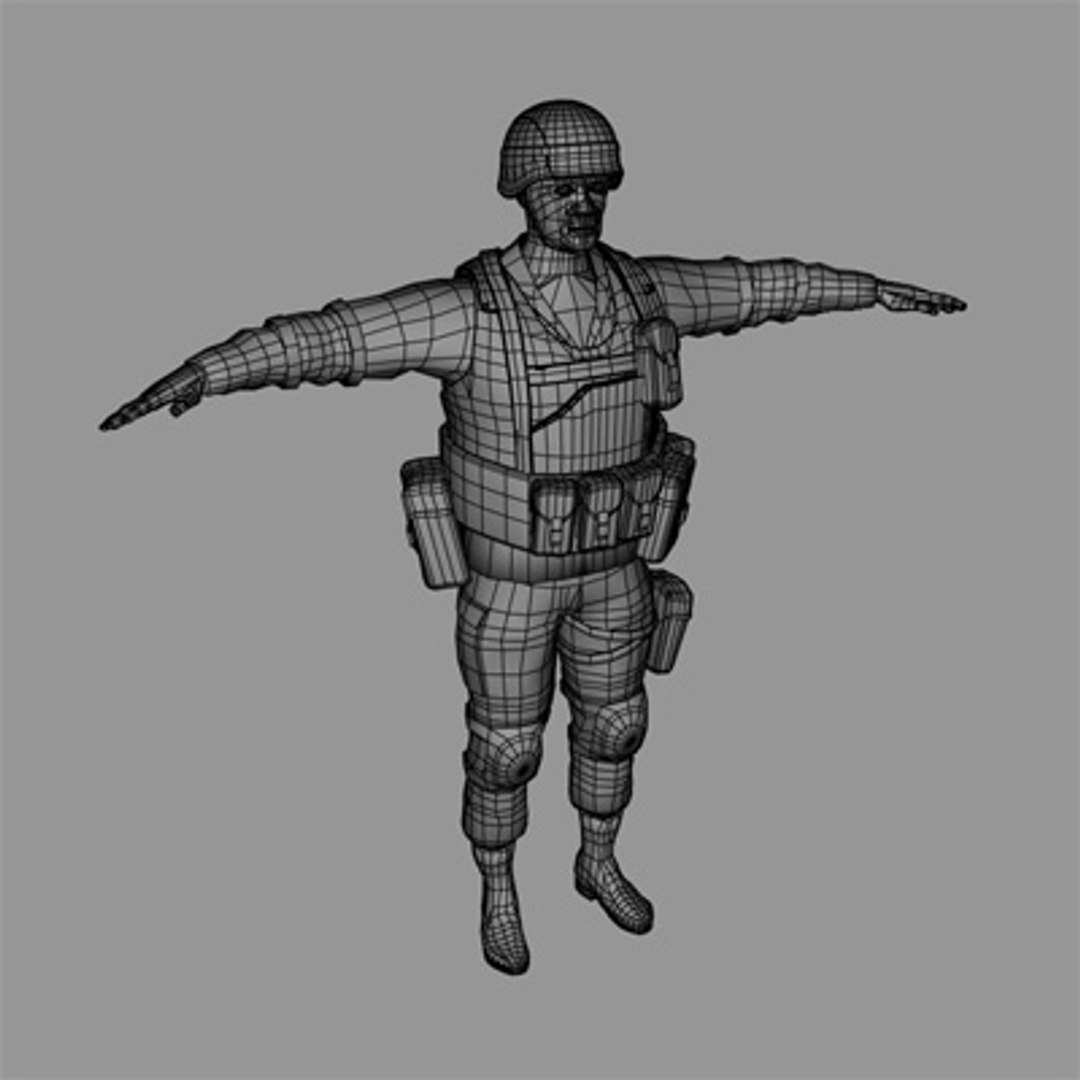 Ranger Soldier Trooper 3d Model