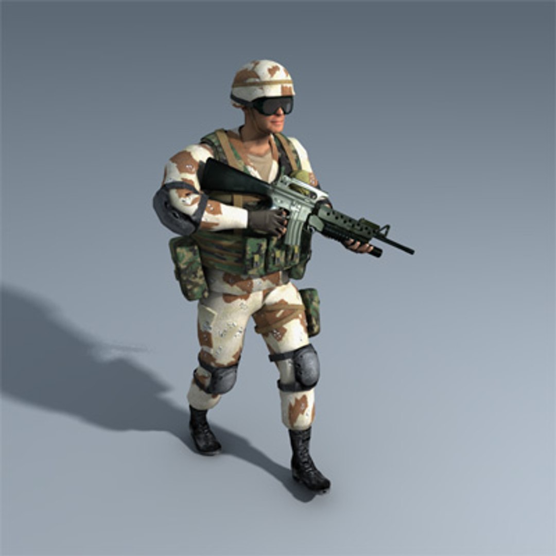 Ranger Soldier Trooper 3d Model