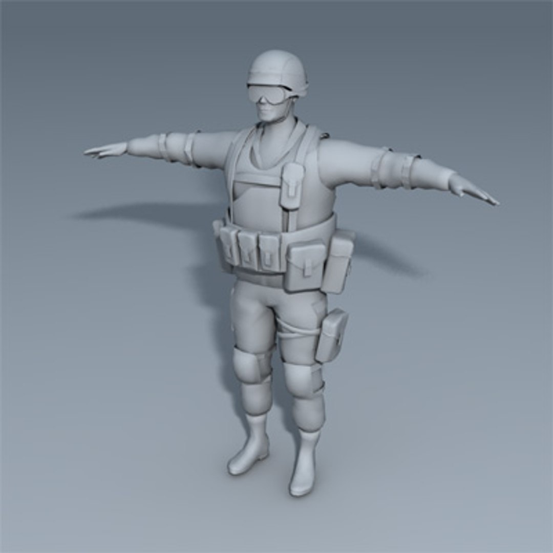 Ranger Soldier Trooper 3d Model