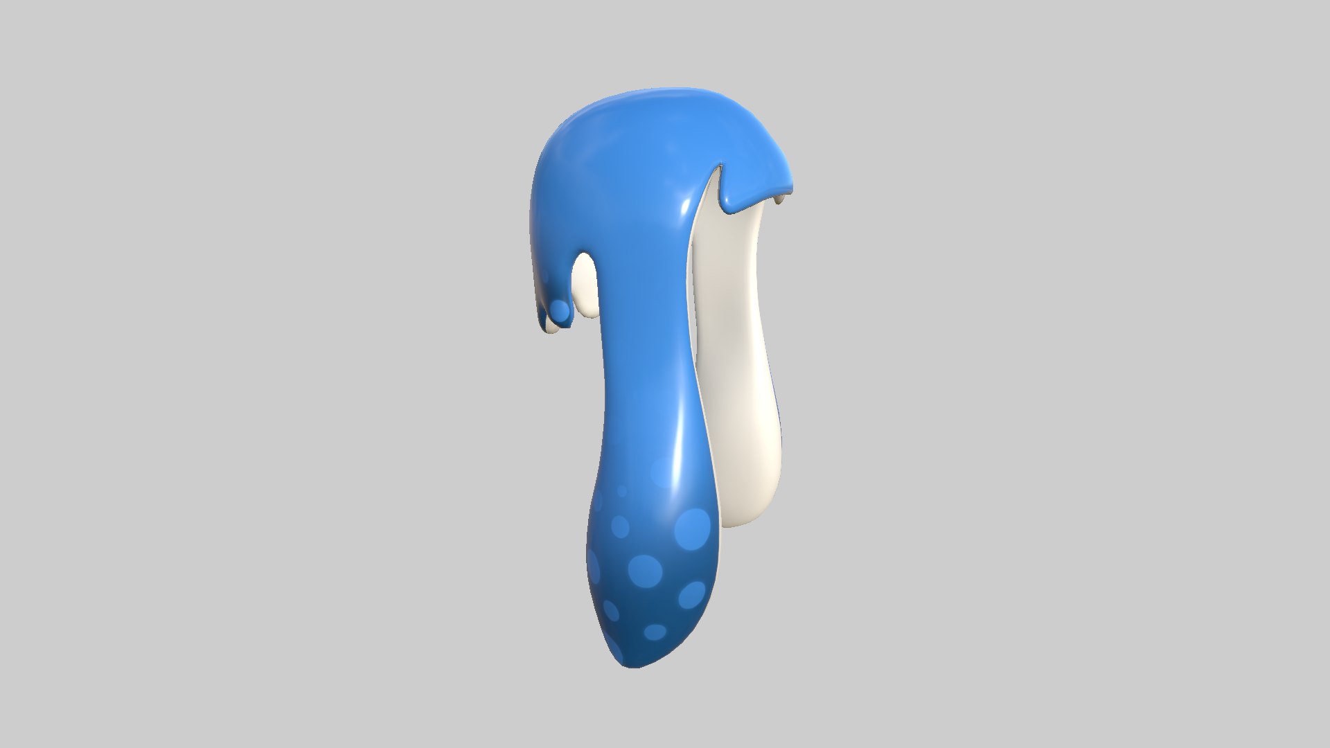 3D Inkling Hair 01 Blue - Splatoon Character Design - TurboSquid 1793431