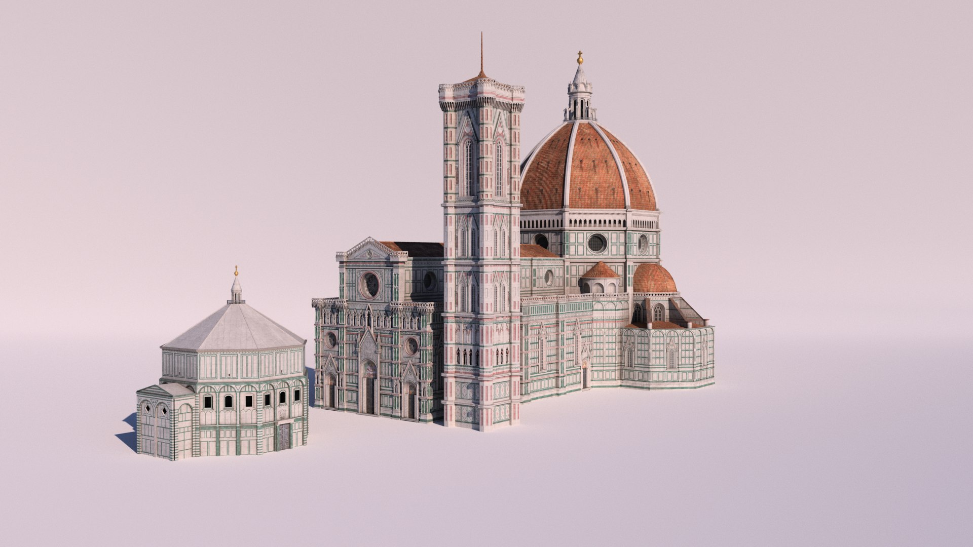 Cathedral Santa Maria Del Fiore The Duomo Model - TurboSquid 2153584