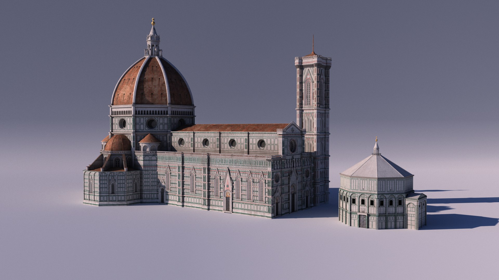 Cathedral Santa Maria Del Fiore The Duomo Model - TurboSquid 2153584