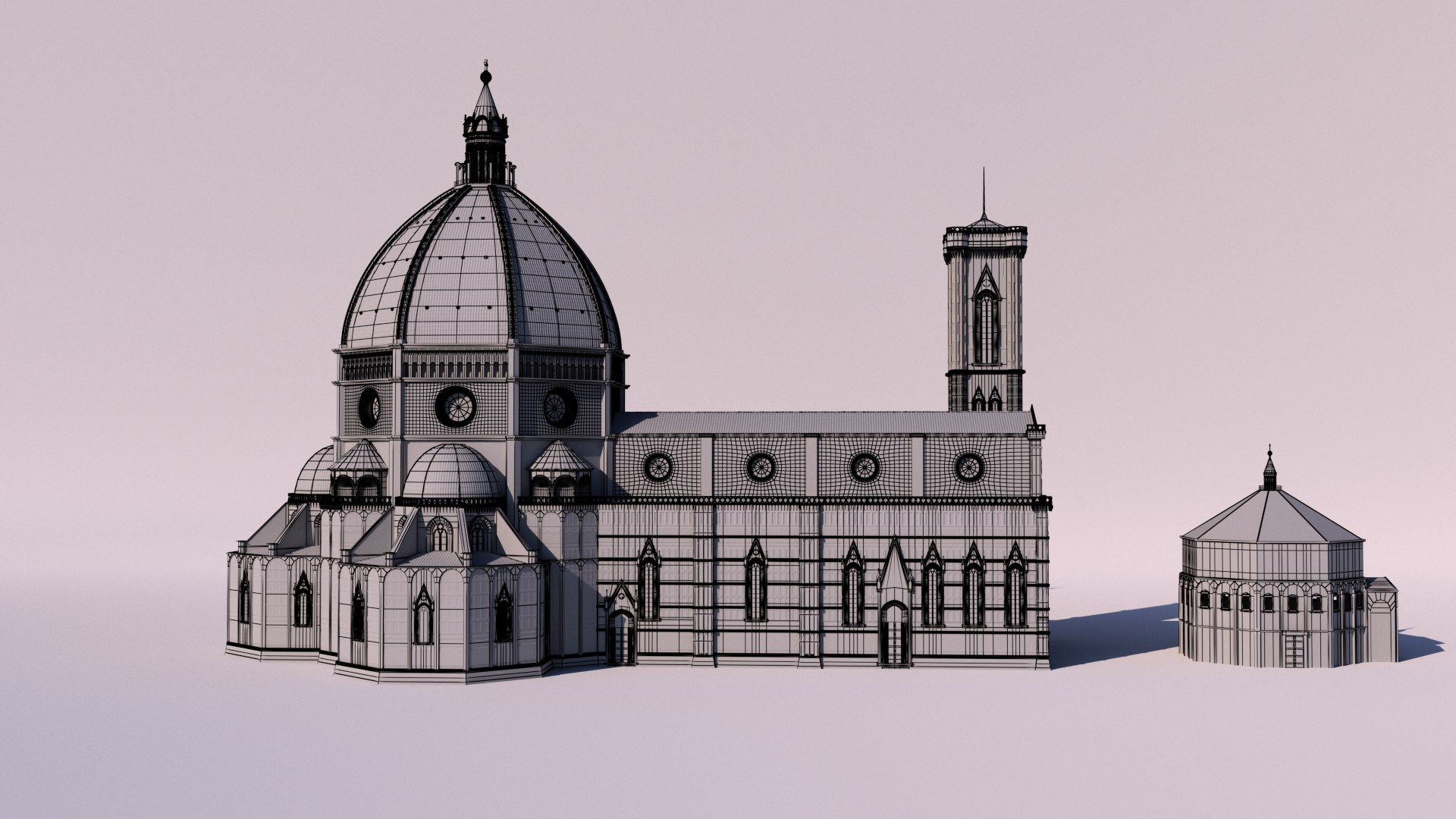 Cathedral Santa Maria Del Fiore The Duomo Model - TurboSquid 2153584