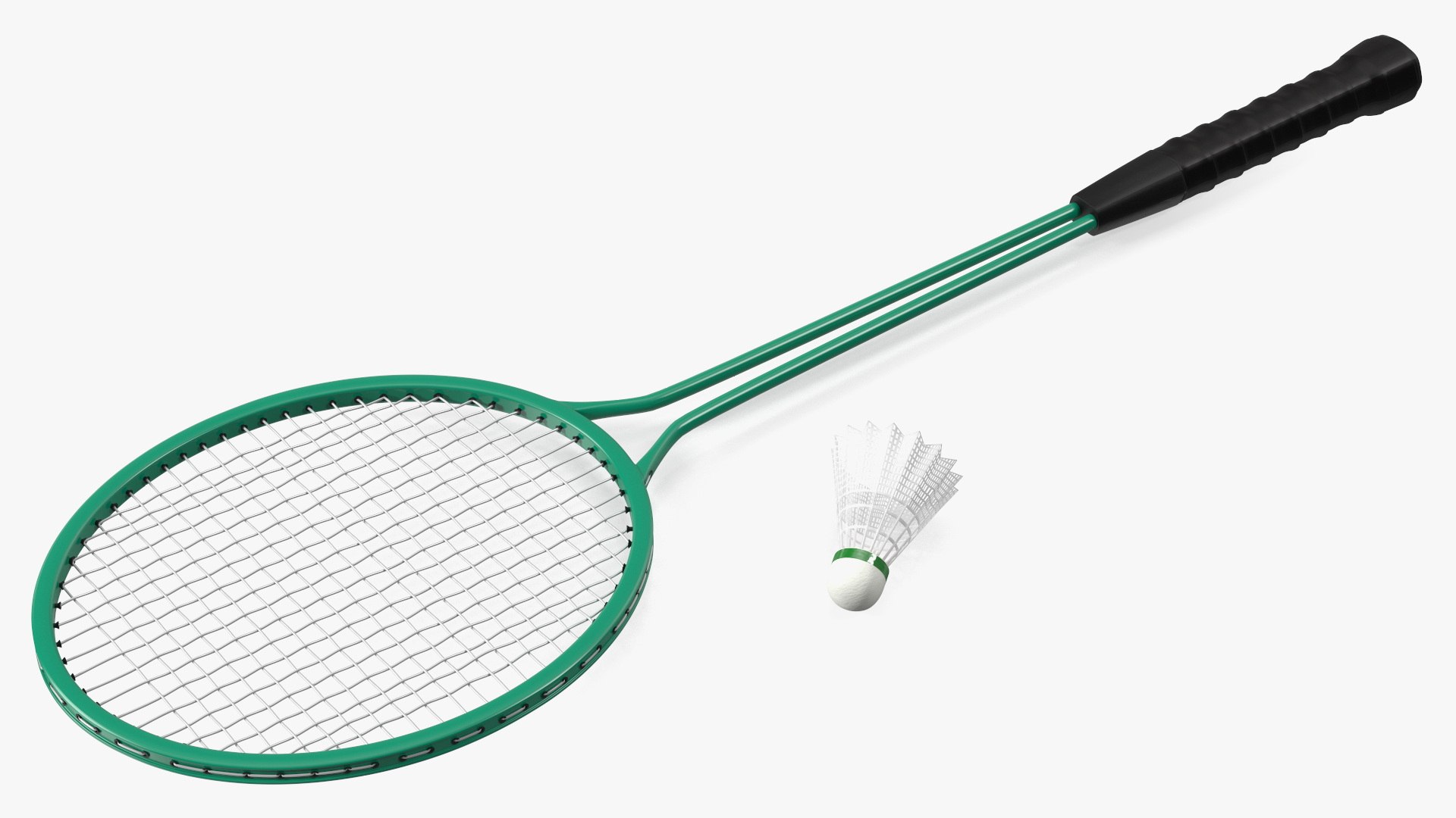 3D Badminton Rackets and Shuttlecock model - TurboSquid 2154648