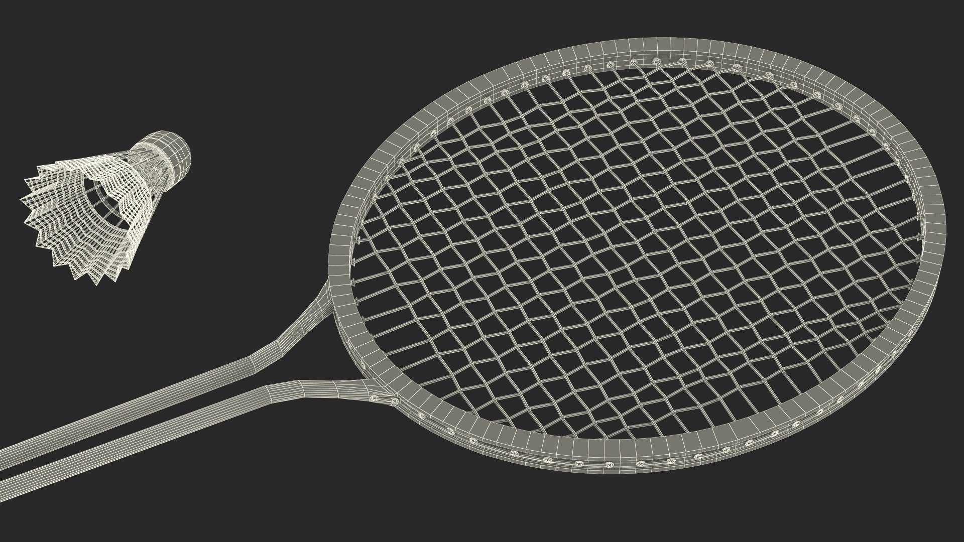 3D Badminton Rackets and Shuttlecock model - TurboSquid 2154648