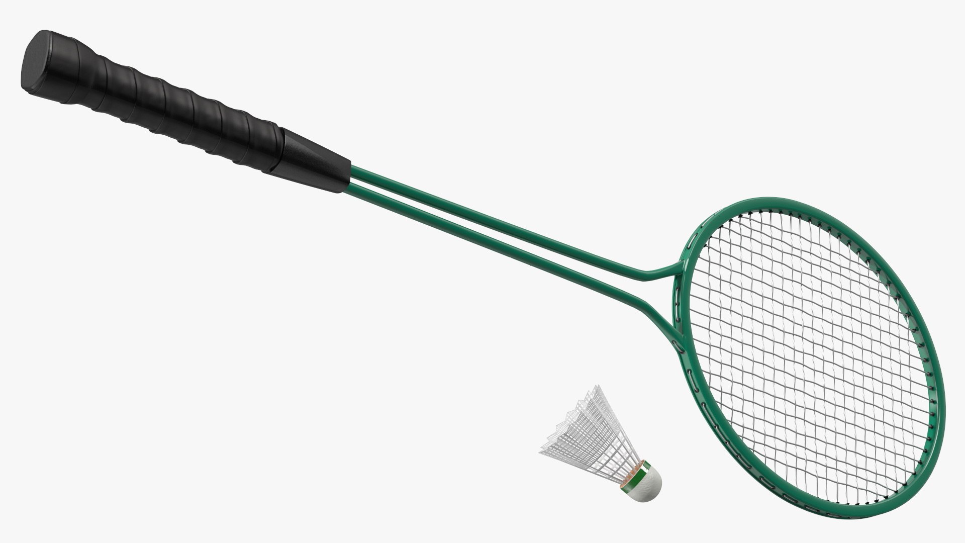 3D Badminton Rackets and Shuttlecock model - TurboSquid 2154648