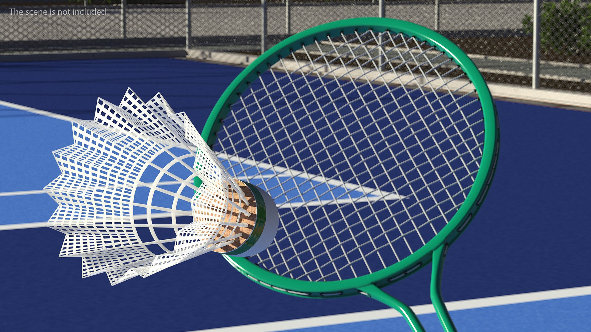 3D Badminton Rackets and Shuttlecock model - TurboSquid 2154648