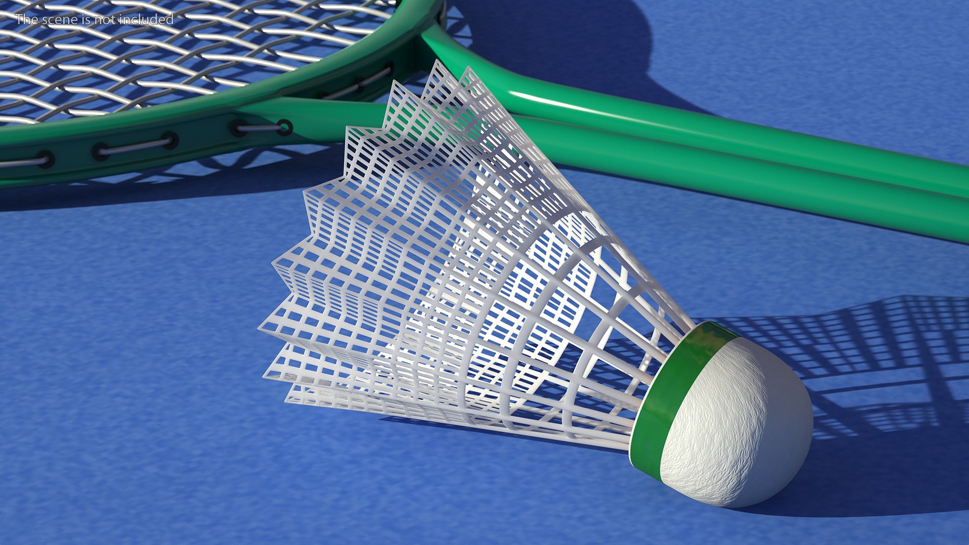 3D Badminton Rackets and Shuttlecock model - TurboSquid 2154648